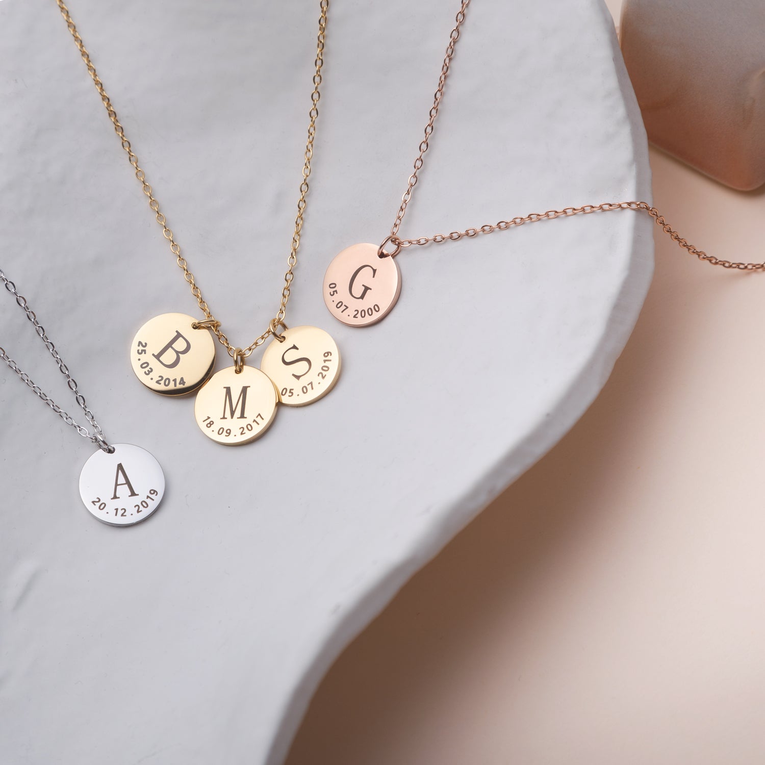 Initial And Date Necklace – Figu Jewelry